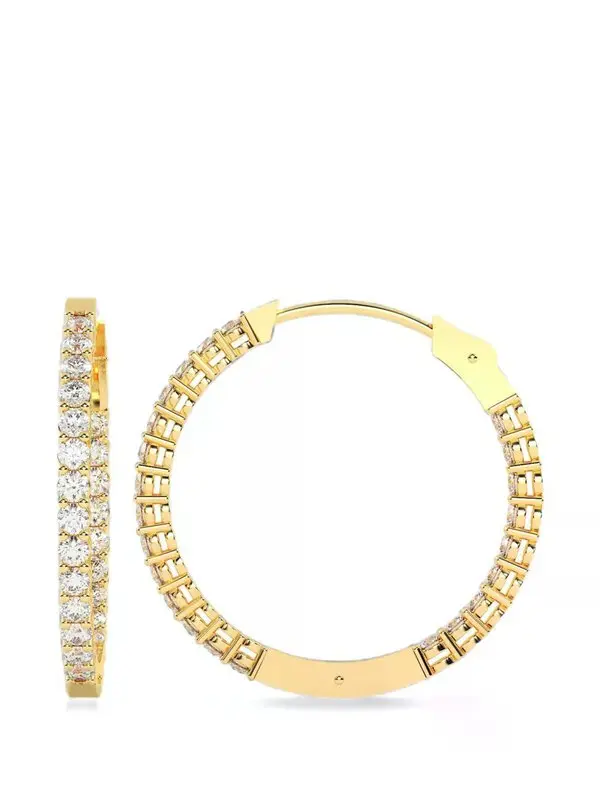 Diamond Essentials Lab-grown Diamond Oval Hoop Earrings