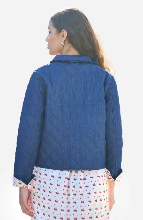 YUMI Chambray Quilted Jacket