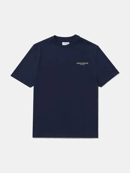 EDMMOND STUDIOS Melomaniac Printed T-shirt - Plain Navy