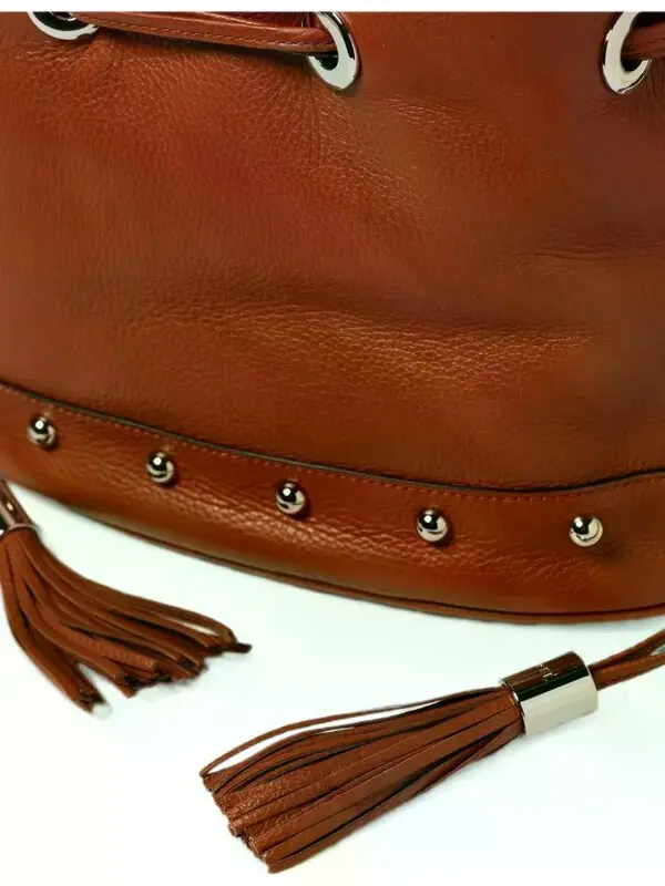 LANCEL Stud-embellished Tassel-detail Bucket Bag