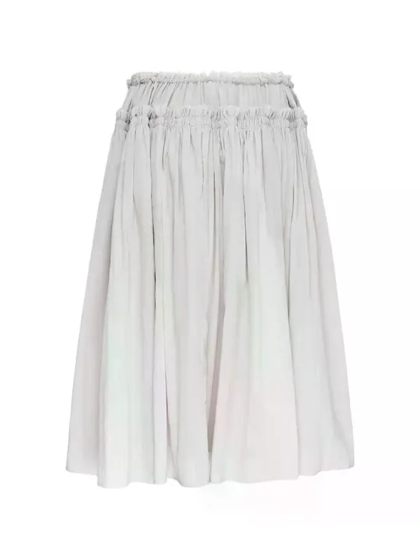 GLOWNY Lace-trim Gathered Midi Skirt