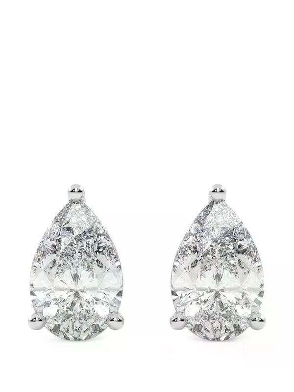 DIAMOND ESSENTIALS Diamond Solitaire Earrings - Silver