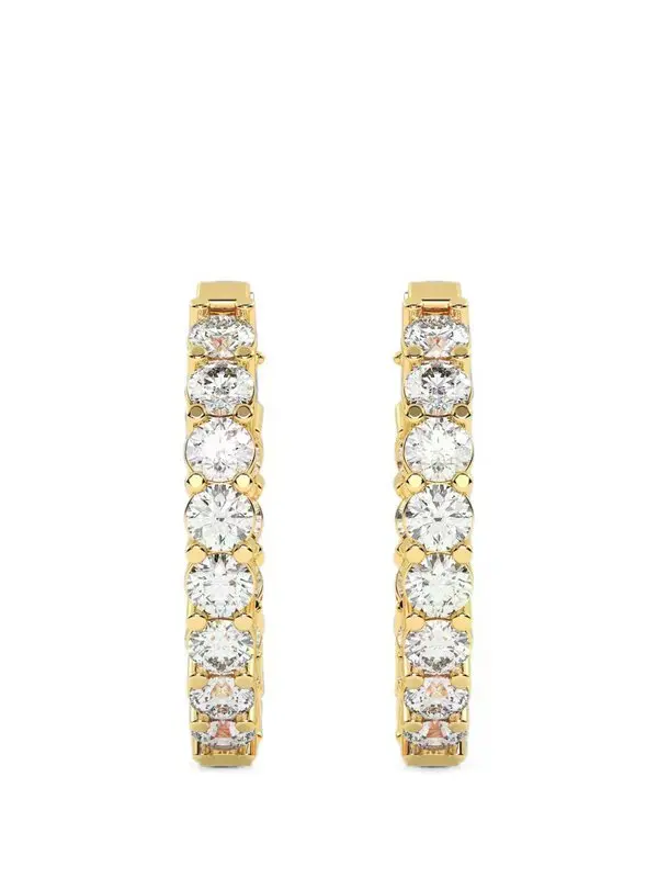 DIAMOND ESSENTIALS Diamond Hoop Earrings