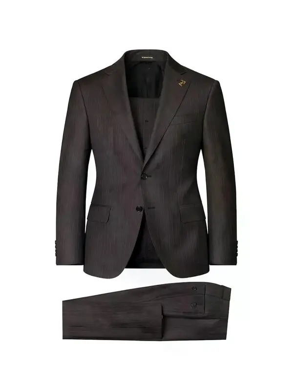 Pal Zileri Pinstripe-pattern Suit - Brown