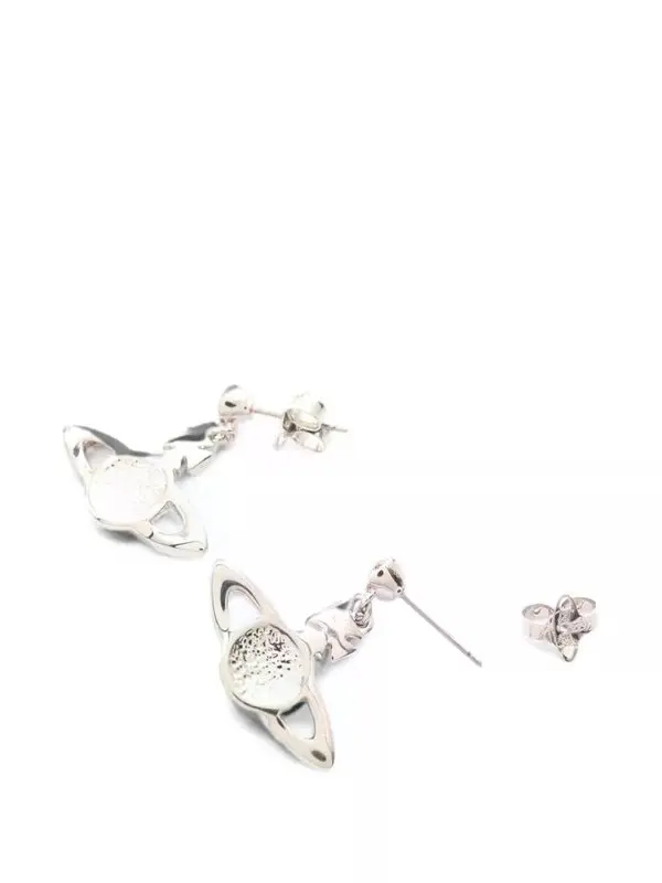 VIVIENNE WESTWOOD 2020s Mini Bas Relief Drop Earrings - Silver
