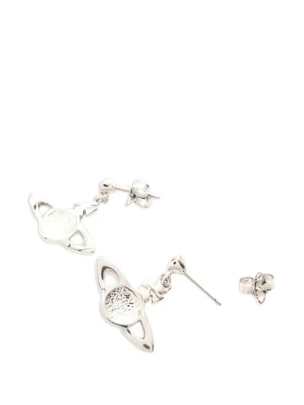 VIVIENNE WESTWOOD Mini Bas Relief Drop Earrings - Silver