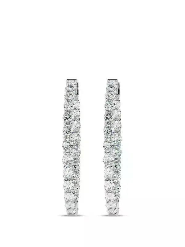 Diamond Essentials Lab-grown Diamond Hoop Earrings