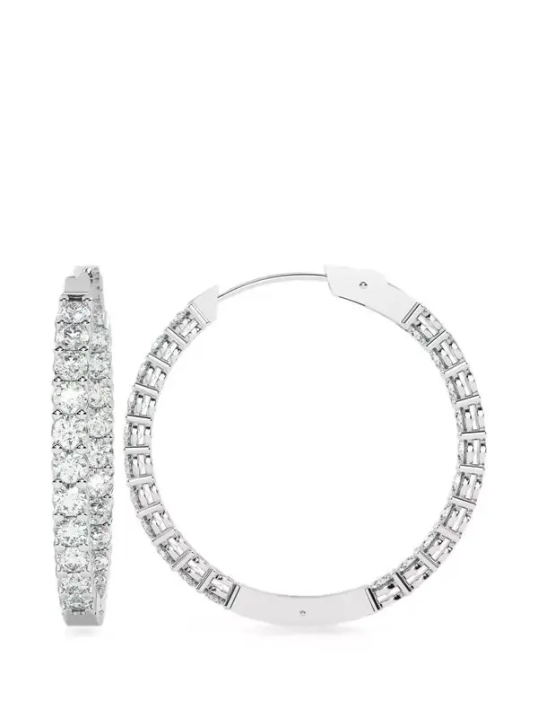 DIAMOND ESSENTIALS Diamond Hoop Earrings