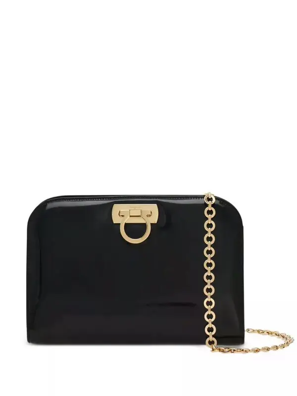FERRAGAMO Diana Clutch In Calfskin - Black