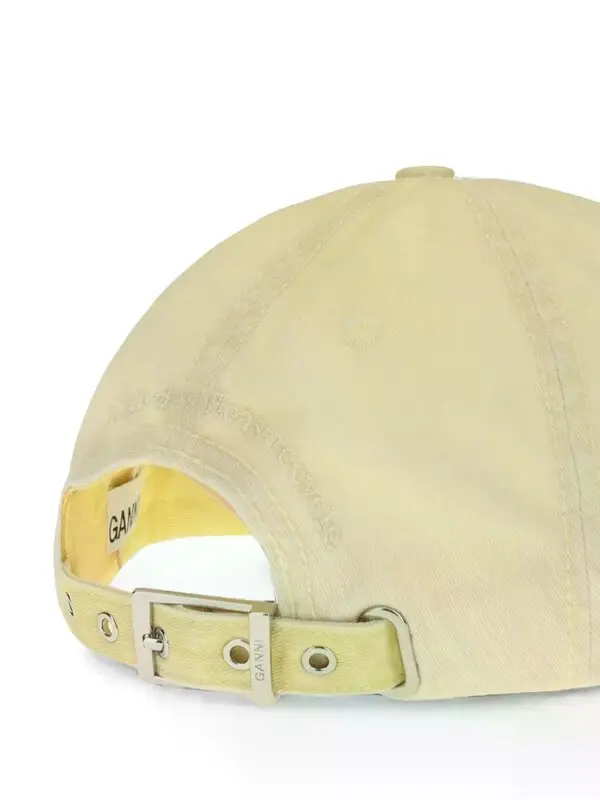 GANNI Logo Baseball Cap - Yellow