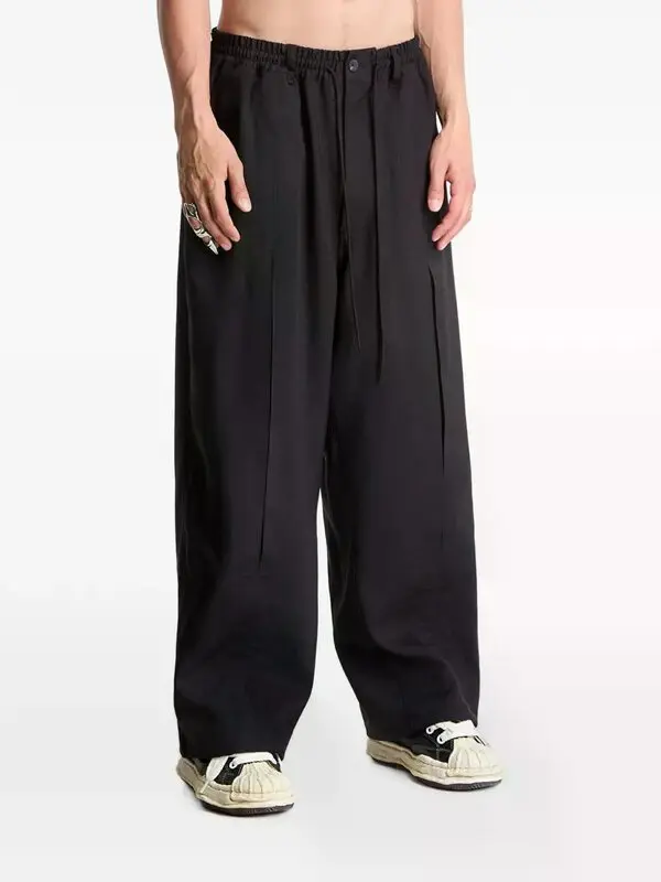 Y3 Sport Uniform Box-pleated Trousers - Black