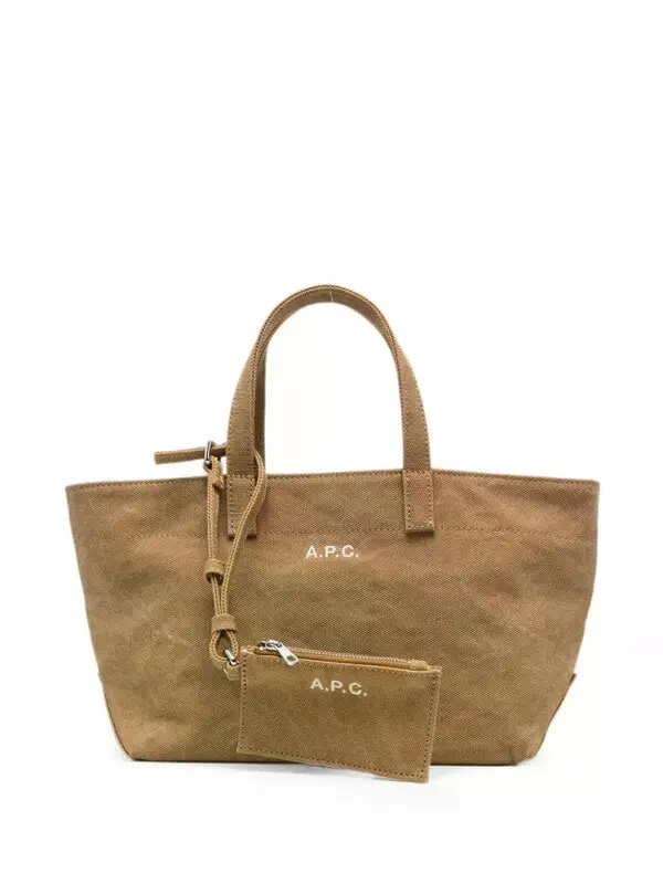 A.p.c. Small Le Drummer Logo-embroidered Canvas Tote Bag - Neutrals