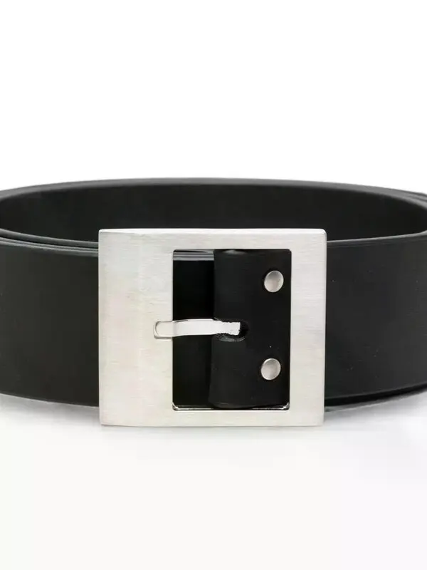 Rick Owens Square-buckle Leather Belt - Black