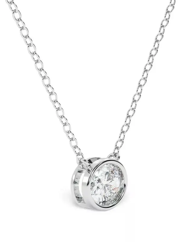 DIAMOND ESSENTIALS 0.25 Carat Oval-cut Diamond Necklace - Silver