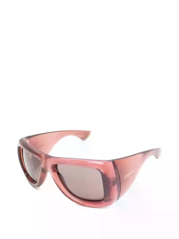 Saint Laurent Howl Rectangle-frame Sunglasses - Pink