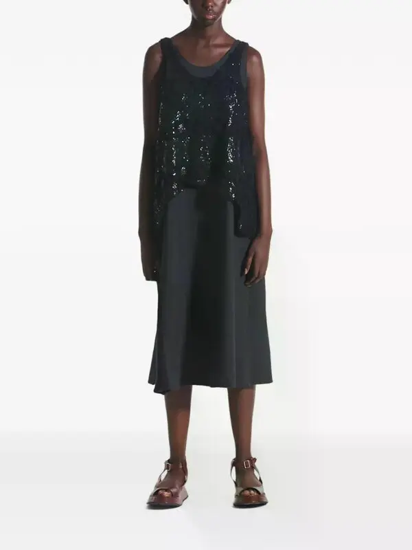 MULLER OF YOSHIOKUBO Glare Sequin Embellished Midi Dress - Black