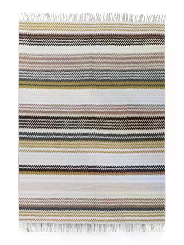 Missoni Humbert Zigzag-pattern Fringed Throw