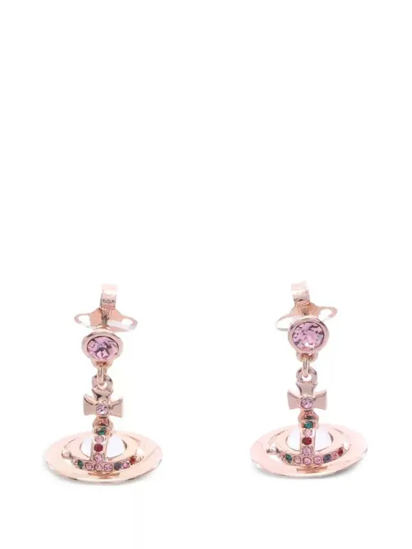 VIVIENNE WESTWOOD Petite Orb Drop Earrings - Pink