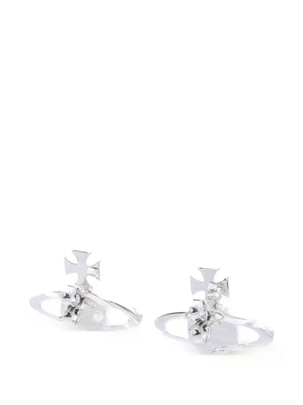 VIVIENNE WESTWOOD Mayfair Bas Relief Orb Earrings - Silver