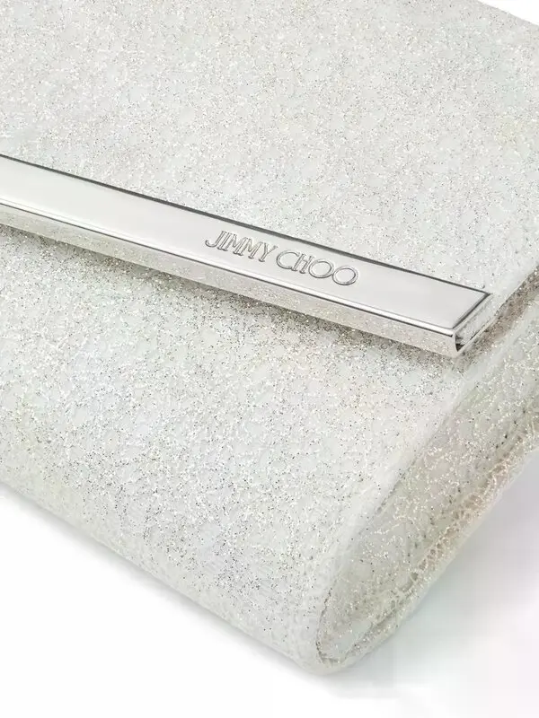 JIMMY CHOO Emmie Glitter Clutch Bag