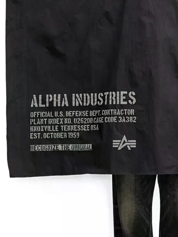 Alpha Industries Logo-print Rain Hooded Jacket