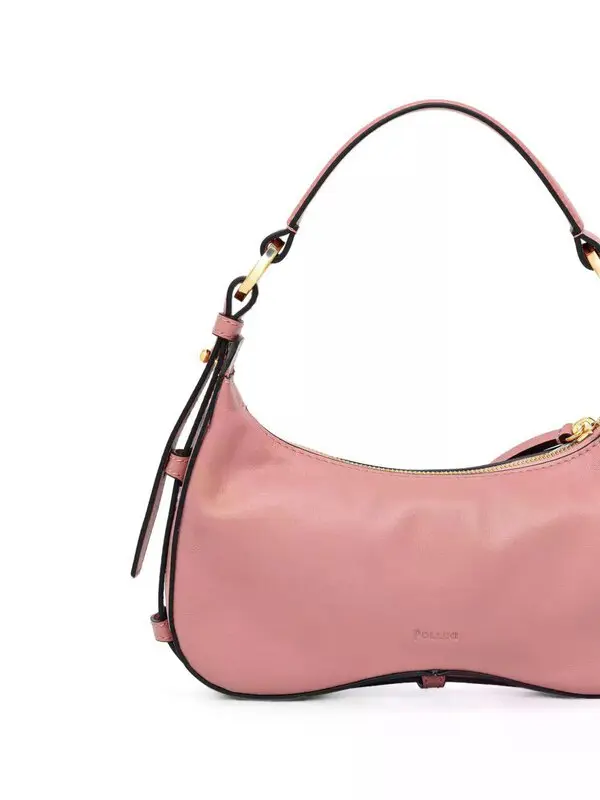POLLINI Identity Logo-debossed Leather Tote Bag - Pink