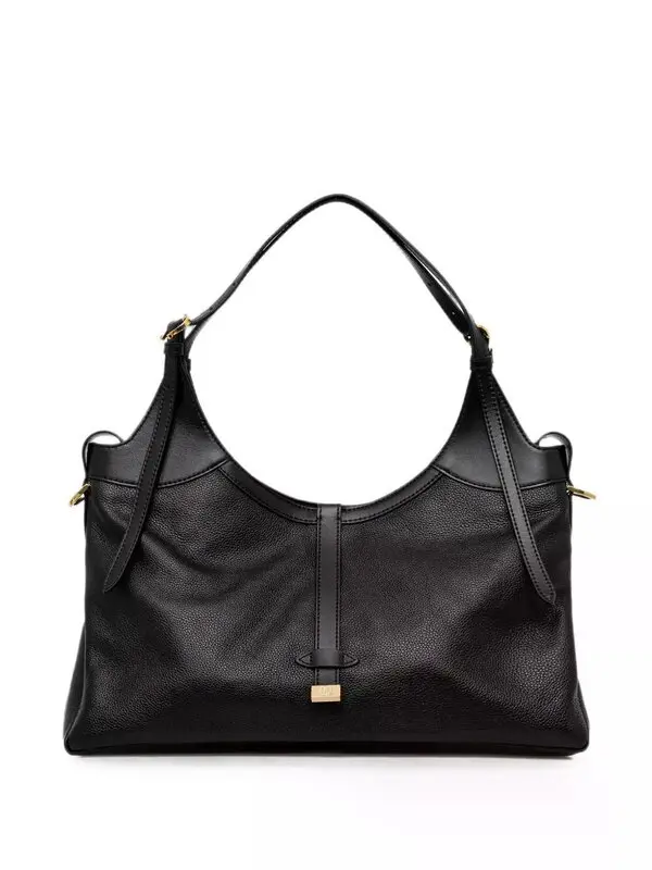 POLLINI Grained-leather Buckle-detail Tote Bag