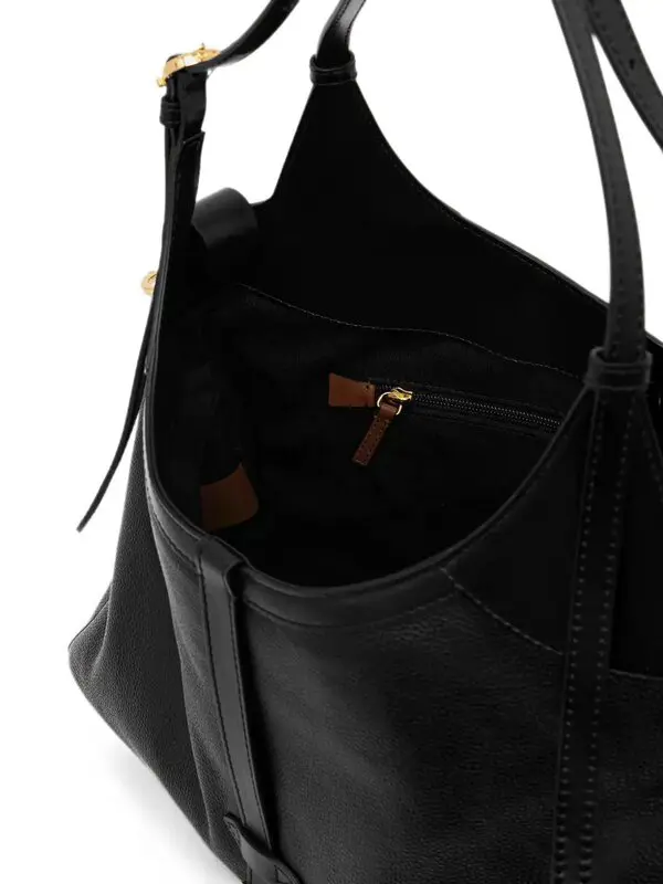 POLLINI Grained-leather Buckle-detail Tote Bag