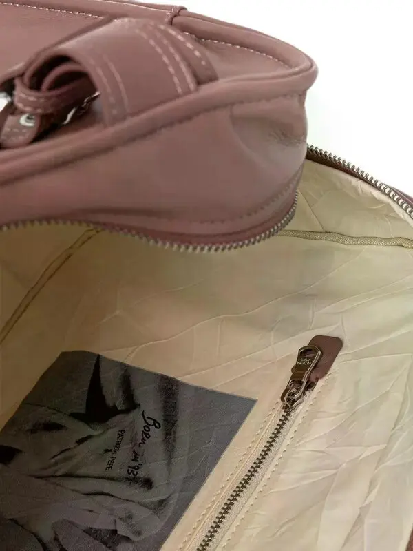 Patrizia Pepe Embossed Logo Leather Tote Bag