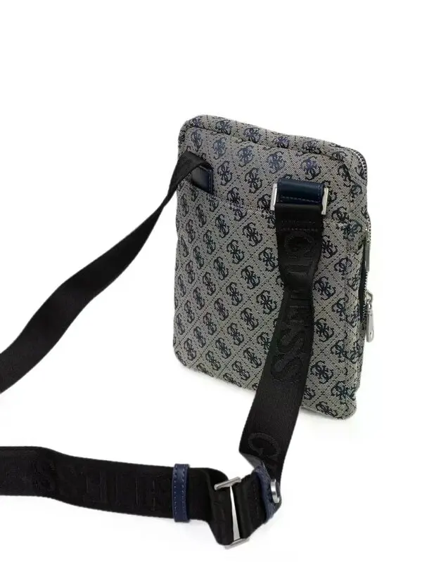 Guess Monogram-print Logo-plaque Messenger Bag