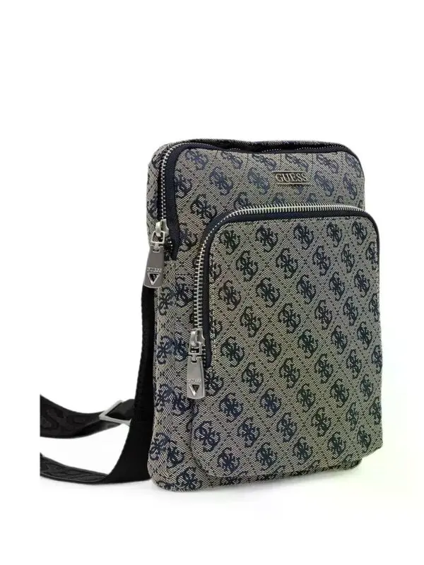 Guess Monogram-print Logo-plaque Messenger Bag