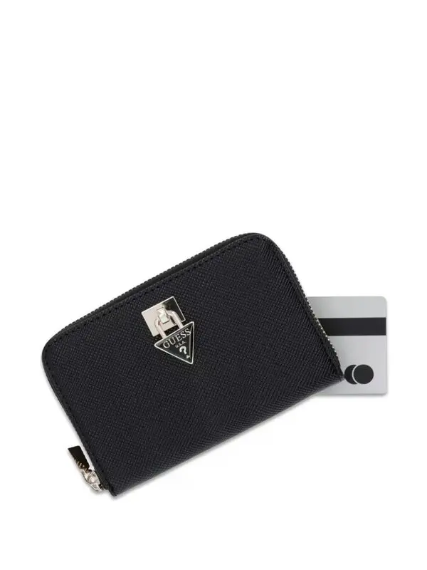 Guess Logo-plaque Zip-around Wallet