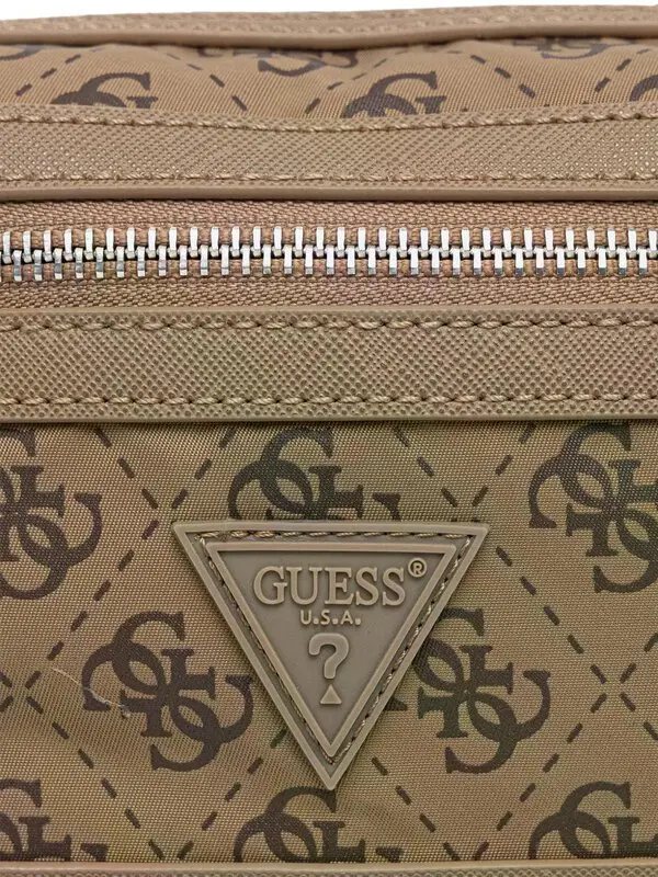 Guess Logo-print Zip-around Wash Bag