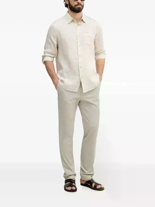 Guess Logo-embroidered Chest-pocket Shirt