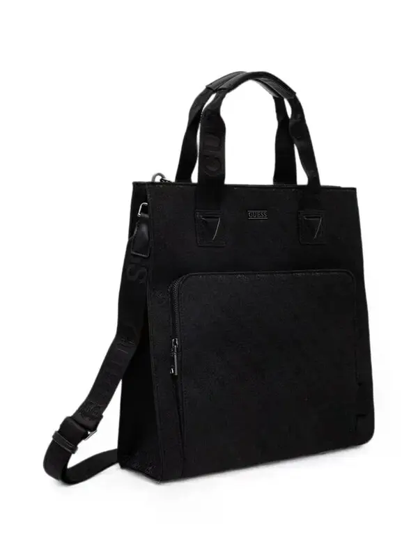 Guess Monogram-pattern Logo-strap Tote Bag