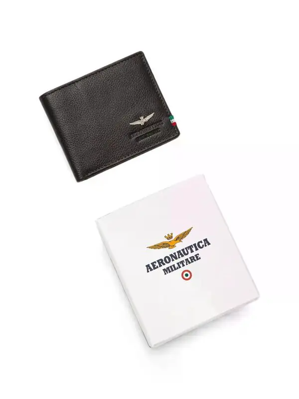 AERONAUTICA MILITARE Logo-plaque Grained Leather Wallet