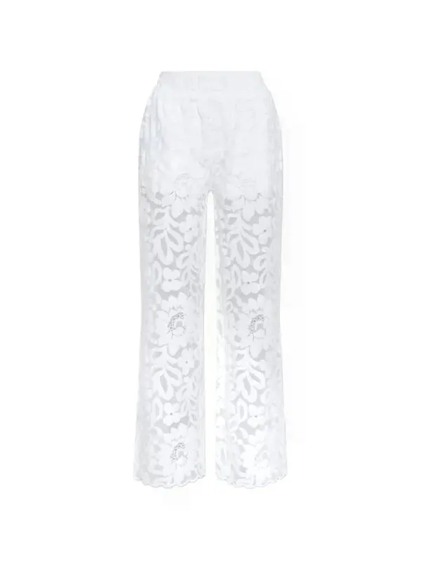 ALLSAINTS Amelie Floral Lace Trousers - White