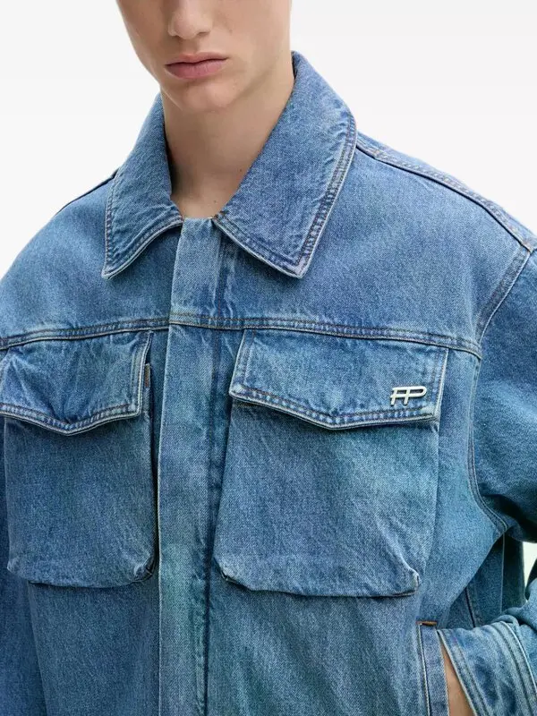 Filling Pieces Logo-plaque Flap-pocket Denim Jacket