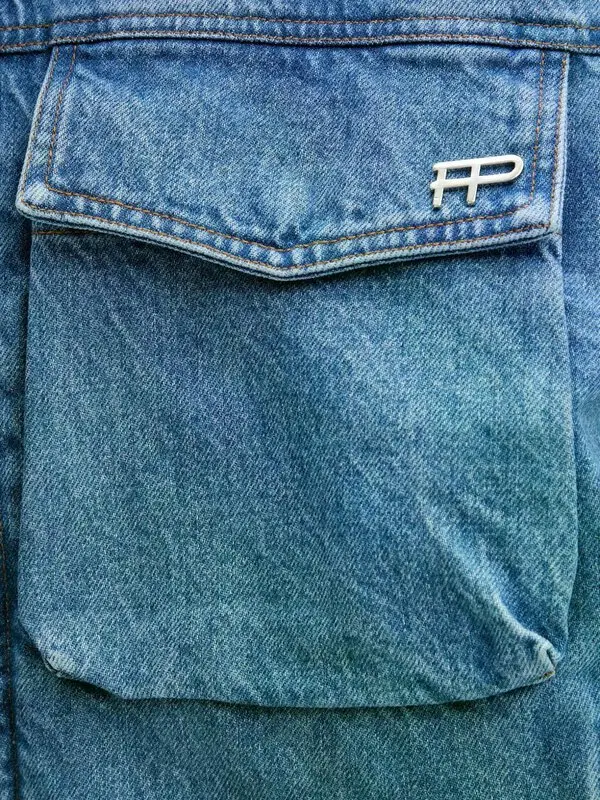 Filling Pieces Logo-plaque Flap-pocket Denim Jacket