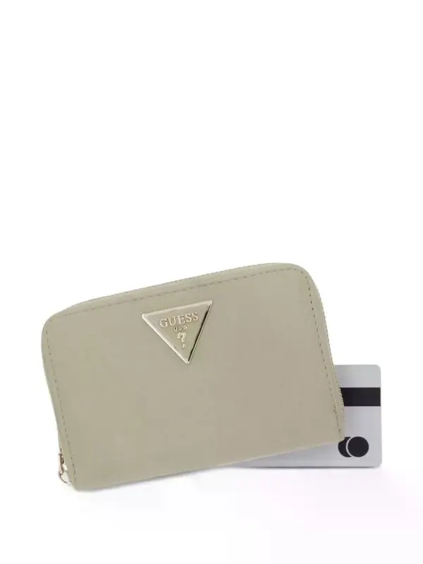 Guess Laurel Logo-plaque Zip-around Wallet - Green