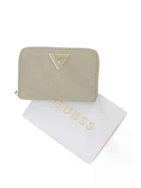 Guess Laurel Logo-plaque Zip-around Wallet - Green