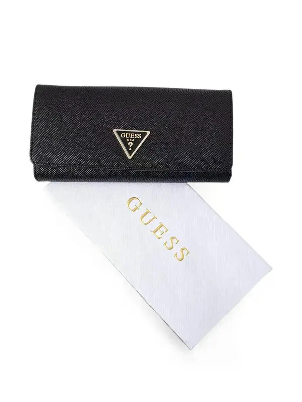 Guess Laurel Logo-plaque Foldover Wallet