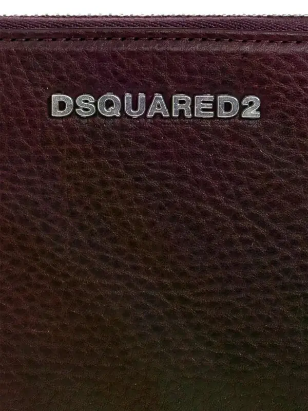 Dsquared2 Logo-plaque Pebbled-leather Wallet
