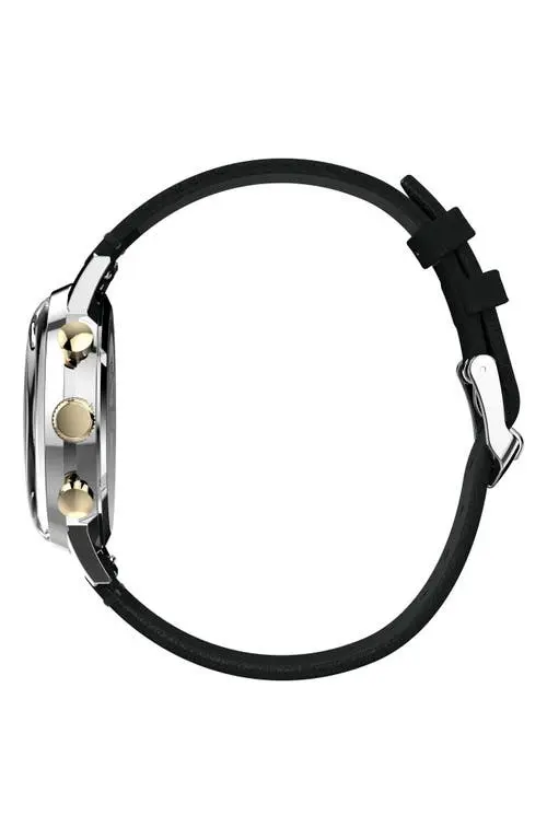 Timex® Marlin Chronograph Leather Strap Watch