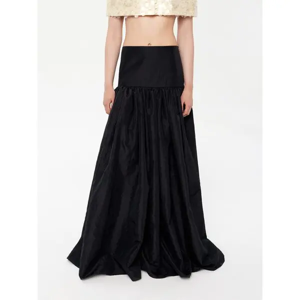 ALAS Maxi Evening Taffeta Skirt - Black