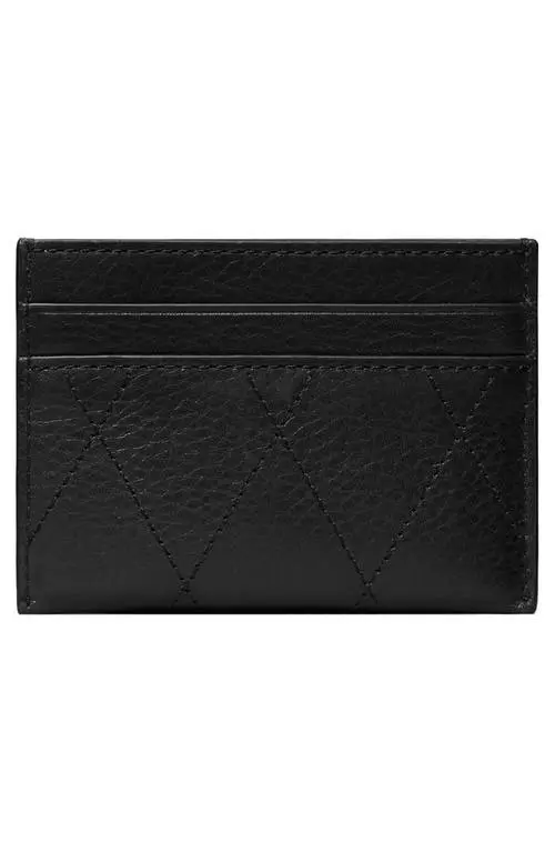 Tory Burch Charlie Quilted Leather Card Case - Black
