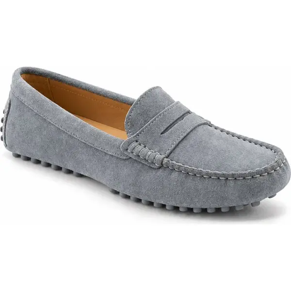 MENINA STEP Oporto Suede Moccasin Loafers - Grey Suede