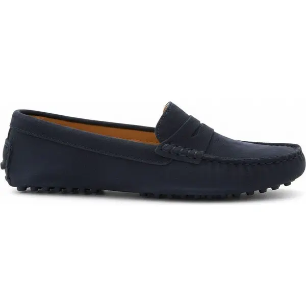 MENINA STEP Oporto Suede Moccasin Loafers - Navy