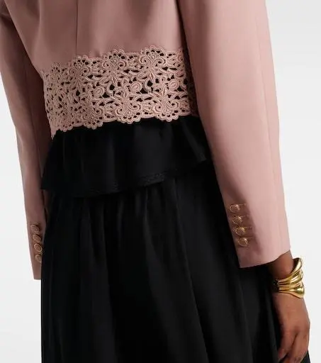 Chloé Cropped Virgin Wool Gabardine Jacket