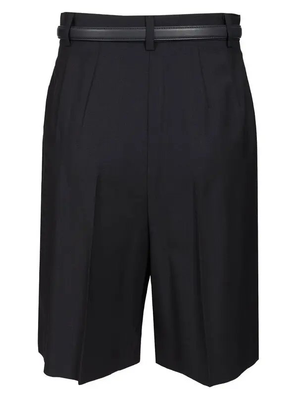 Max Mara Pleated Belted Bermuda Shorts